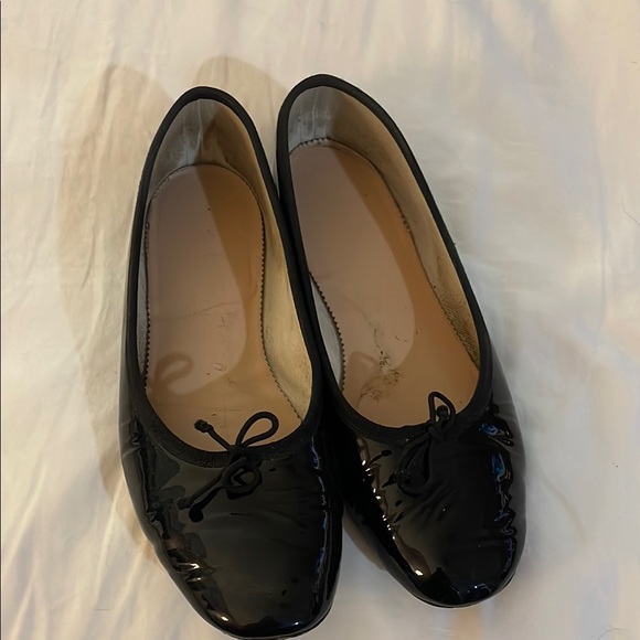 J. Crew | Shoes | J Crew Black Patent Leather Ballet Flats With ...